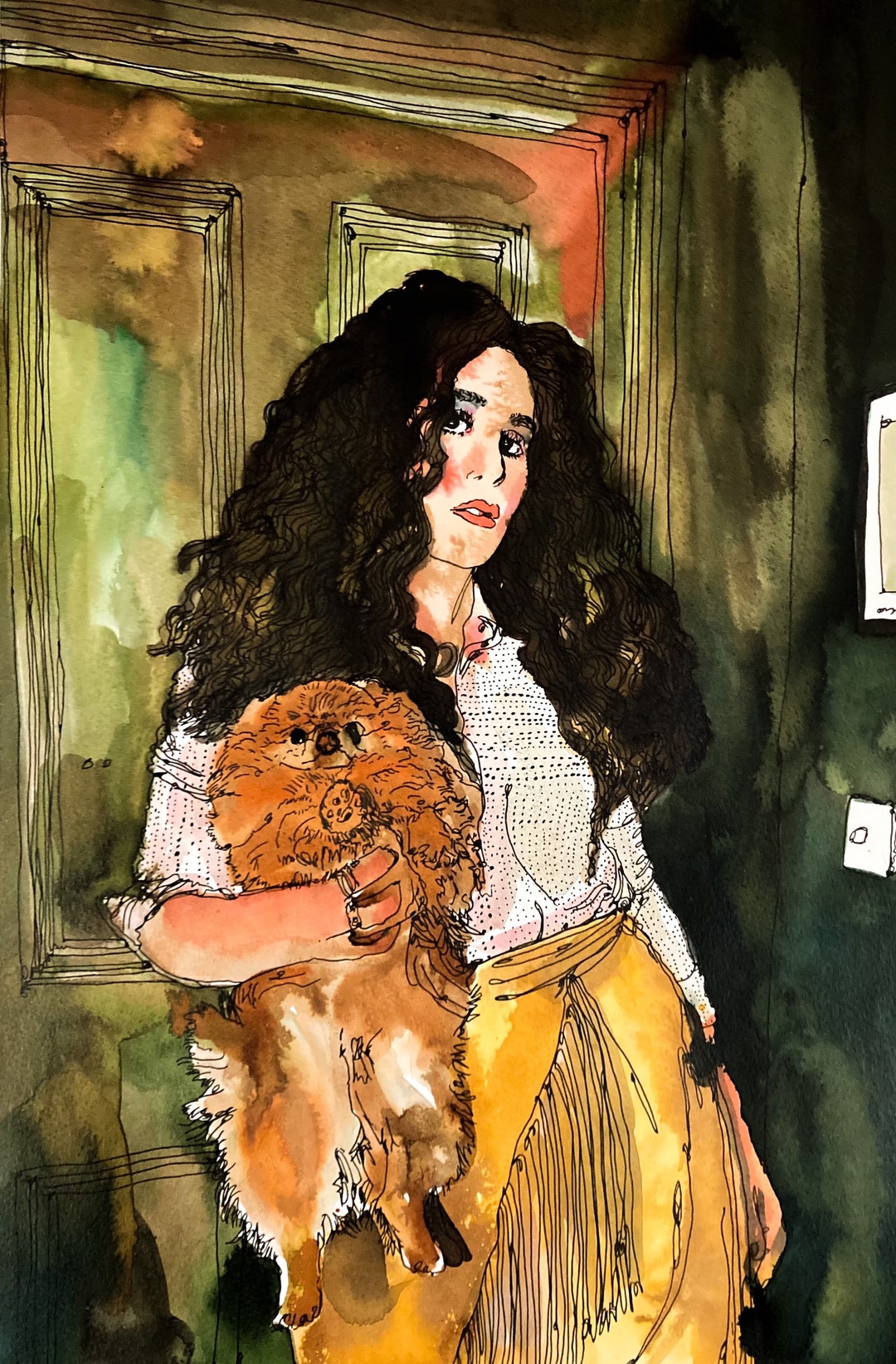 Jessie Ware and Cilla the Pom ORIGINAL PAINTING - Etsy