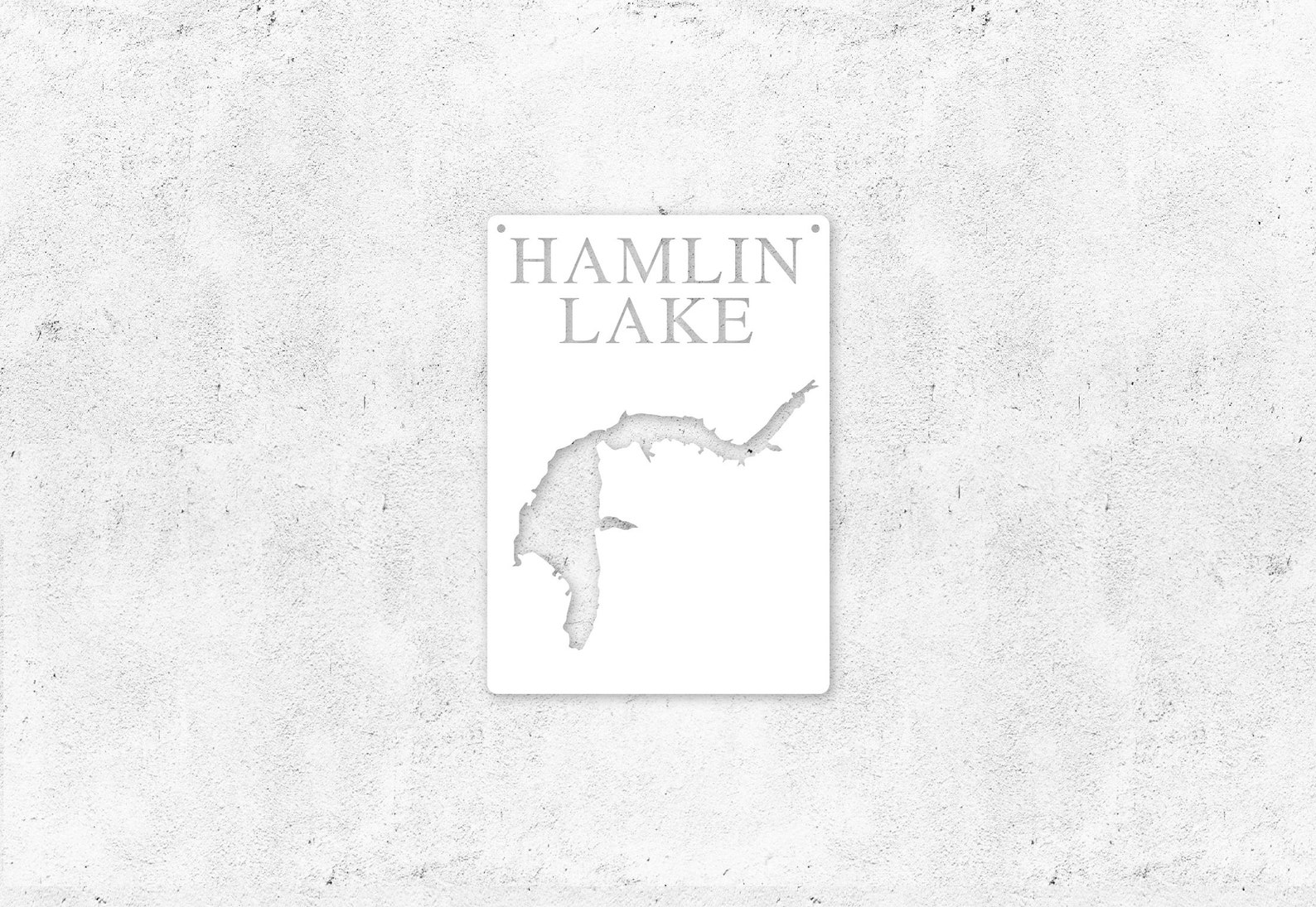 Hamlin Lake Michigan Steel Lake Map | Etsy