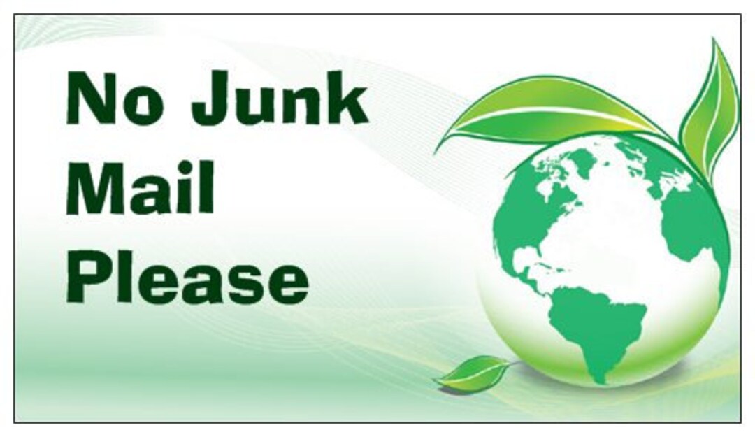 No Junk Mail Please Designer Letterbox Magnet - Etsy