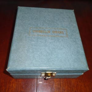 Vintage Cancelled Checks Box Vintage Box up Cycle Supply Box Small Box ...