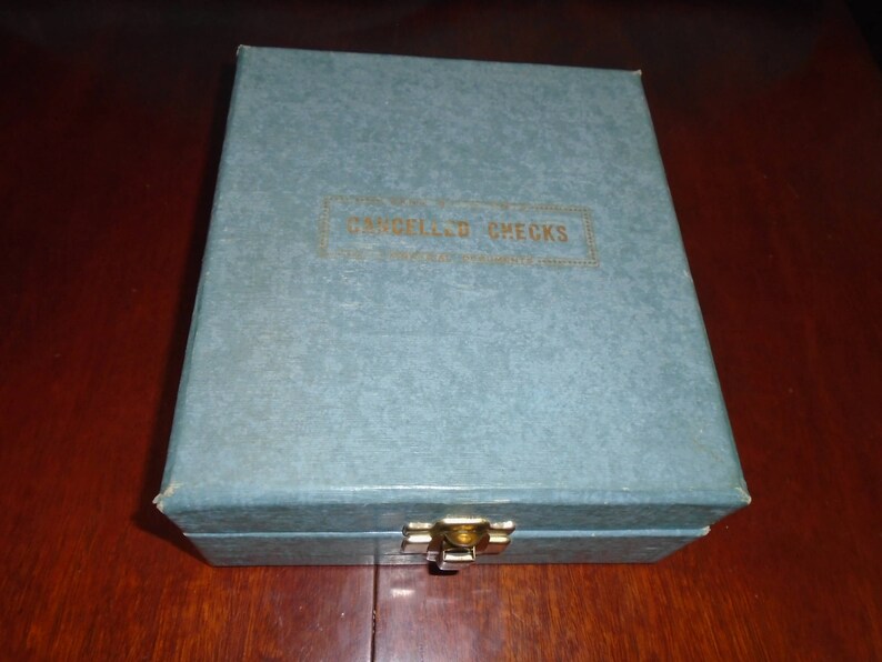 Vintage Cancelled Checks Box Vintage Box up Cycle Supply Box - Etsy