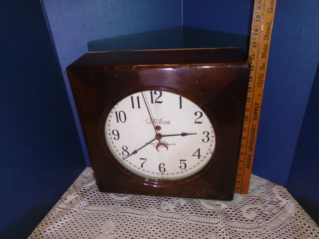 Antique Warren Telechron M1 Wall Clock - Etsy