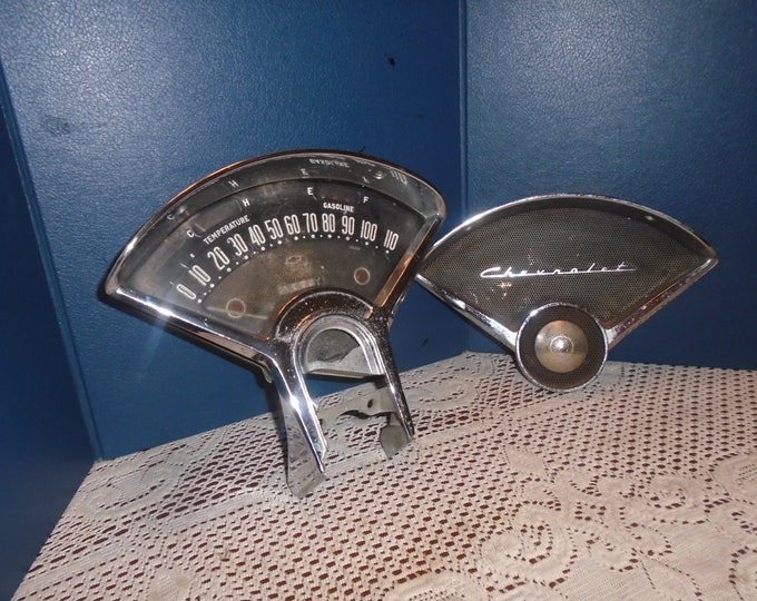 1955-56 Chevy Gauge Cluster and Speaker Grill, Vintage Chevy Parts - Etsy