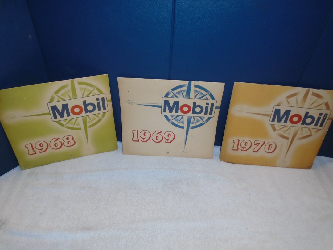 Vintage Mobil Oil Calendars Set of 3 Calendars Mobile Oil - Etsy