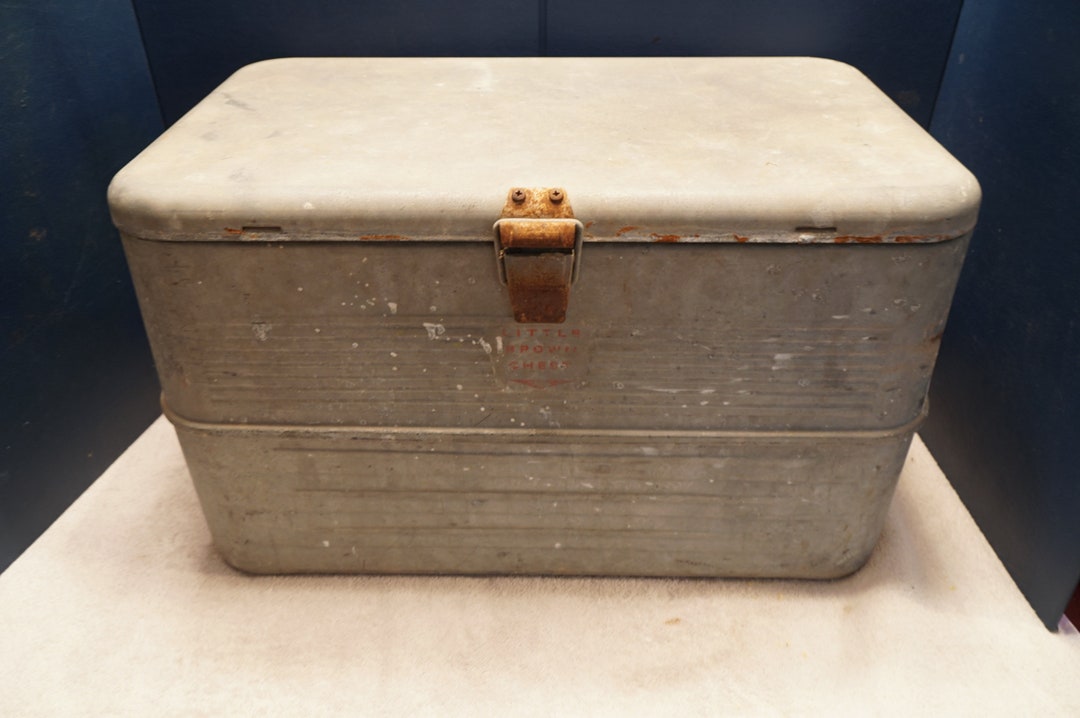 Galvanized Cooler, Little Brown Chest - Etsy