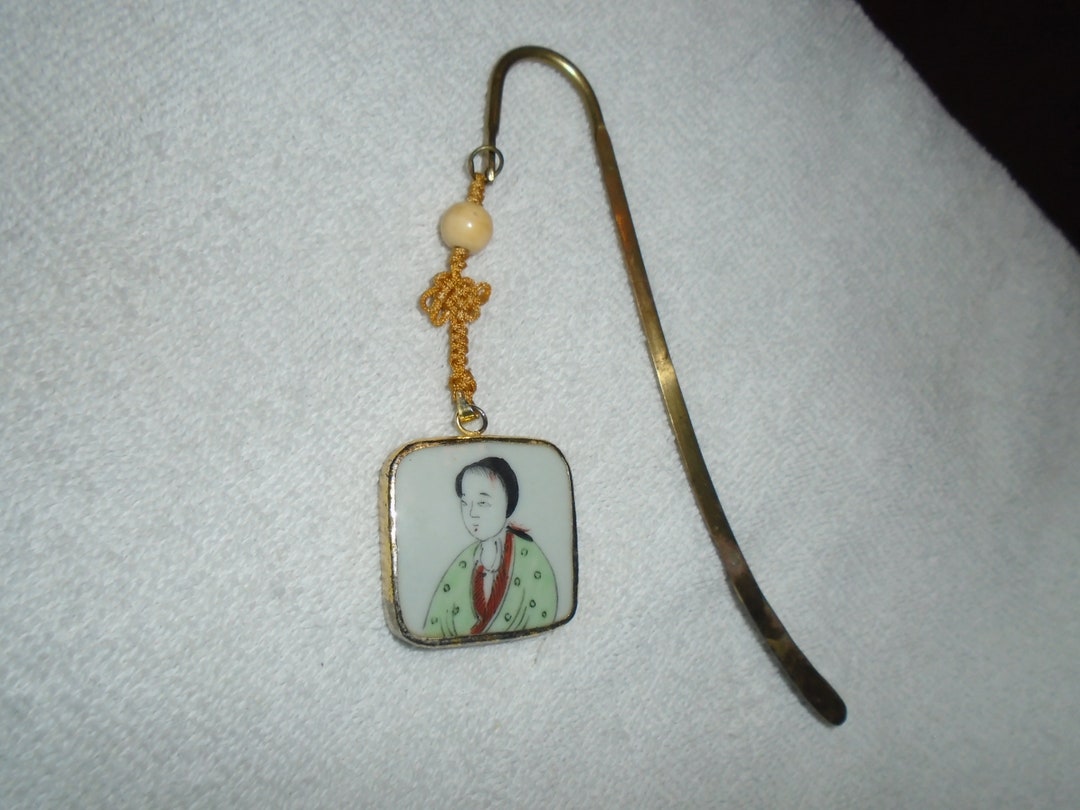 Asian Bookmark Mid Century Japanese Bookmark Vintage Bookmark - Etsy