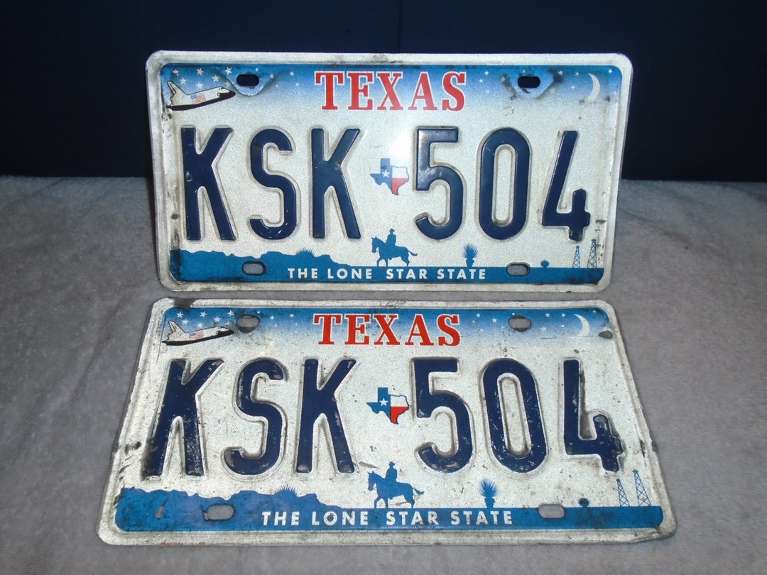 Old Texas License Plates - Etsy