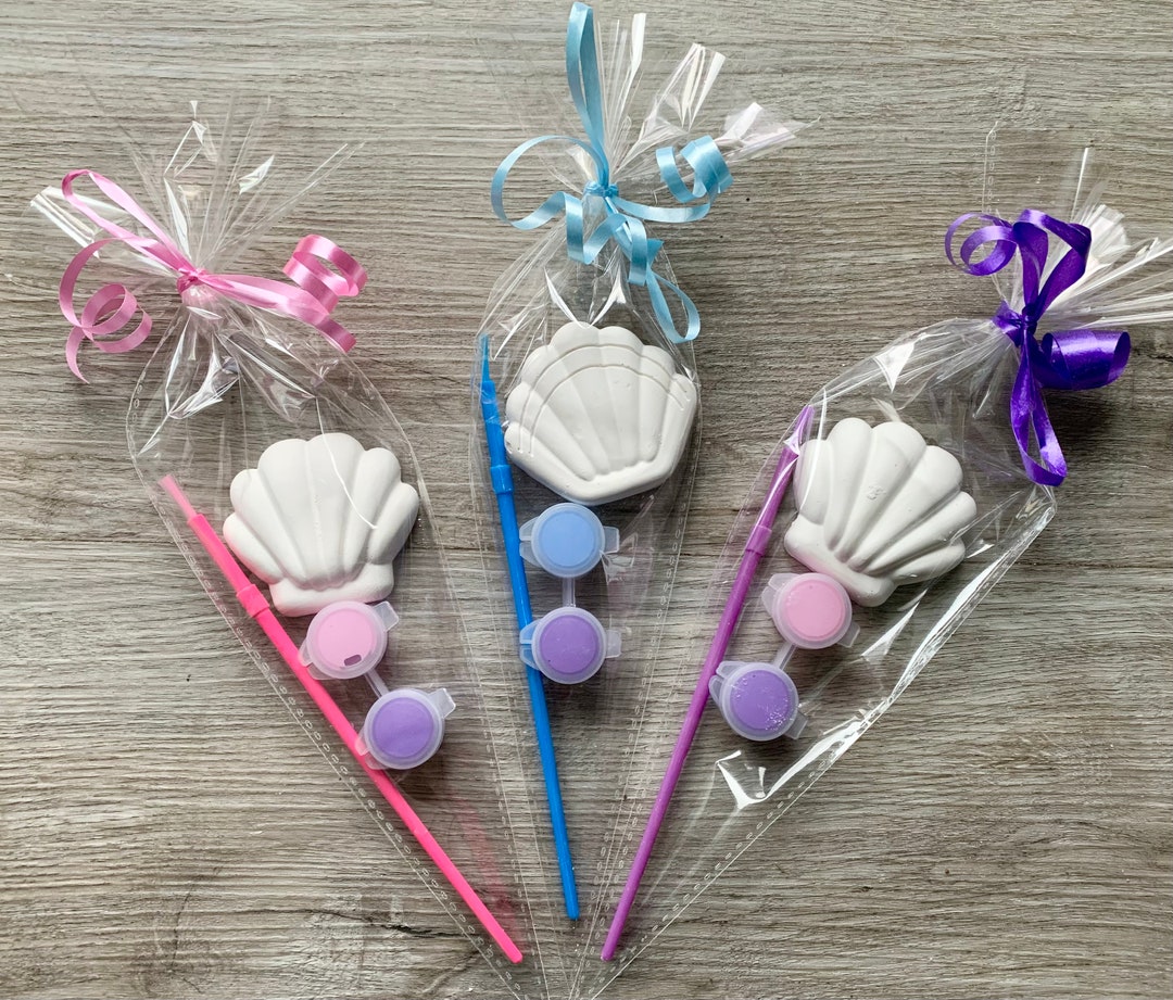 Paint Your Own Sea Shell / Mermaid Party Cone / Mermaid Party Favors ...