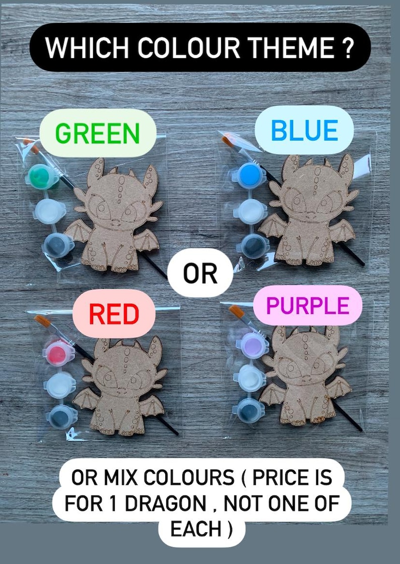 Paint Your Own Dragon Party Favour / Dragon Party Bag / Children’s ...