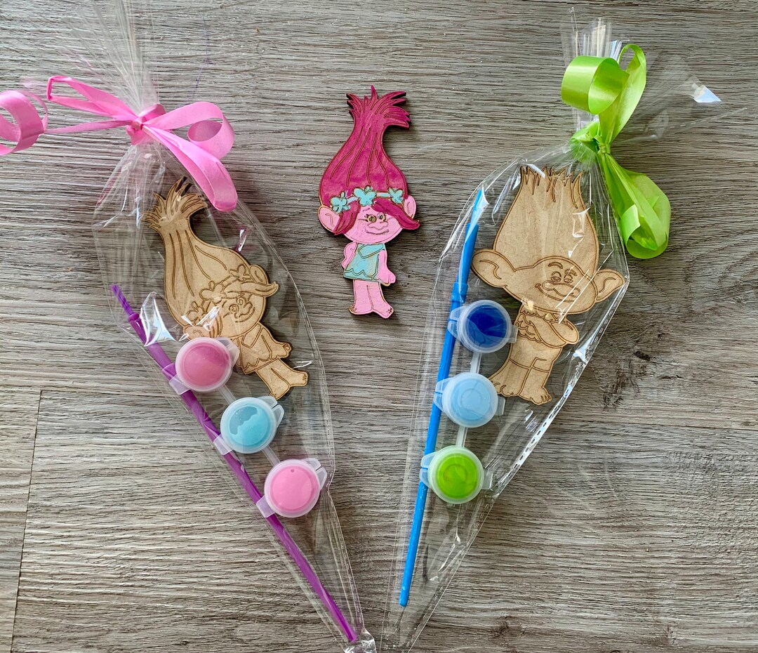 Paint Your Own Troll Party Favour / Troll Party Bag / Children’s Crafts ...