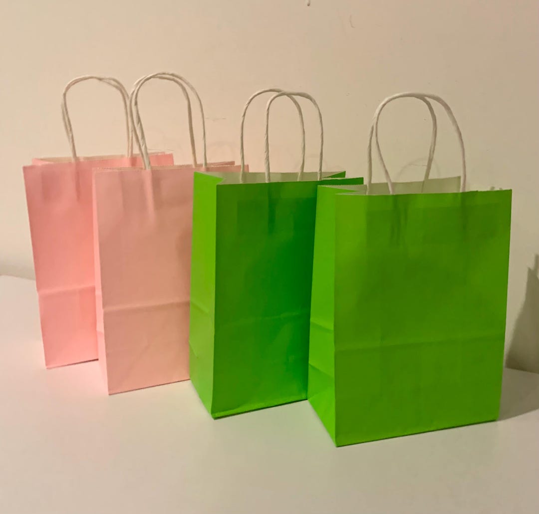 Bolsa de fiesta rosa o verde / Bolsa de fiesta de papel / Bolsa de ...