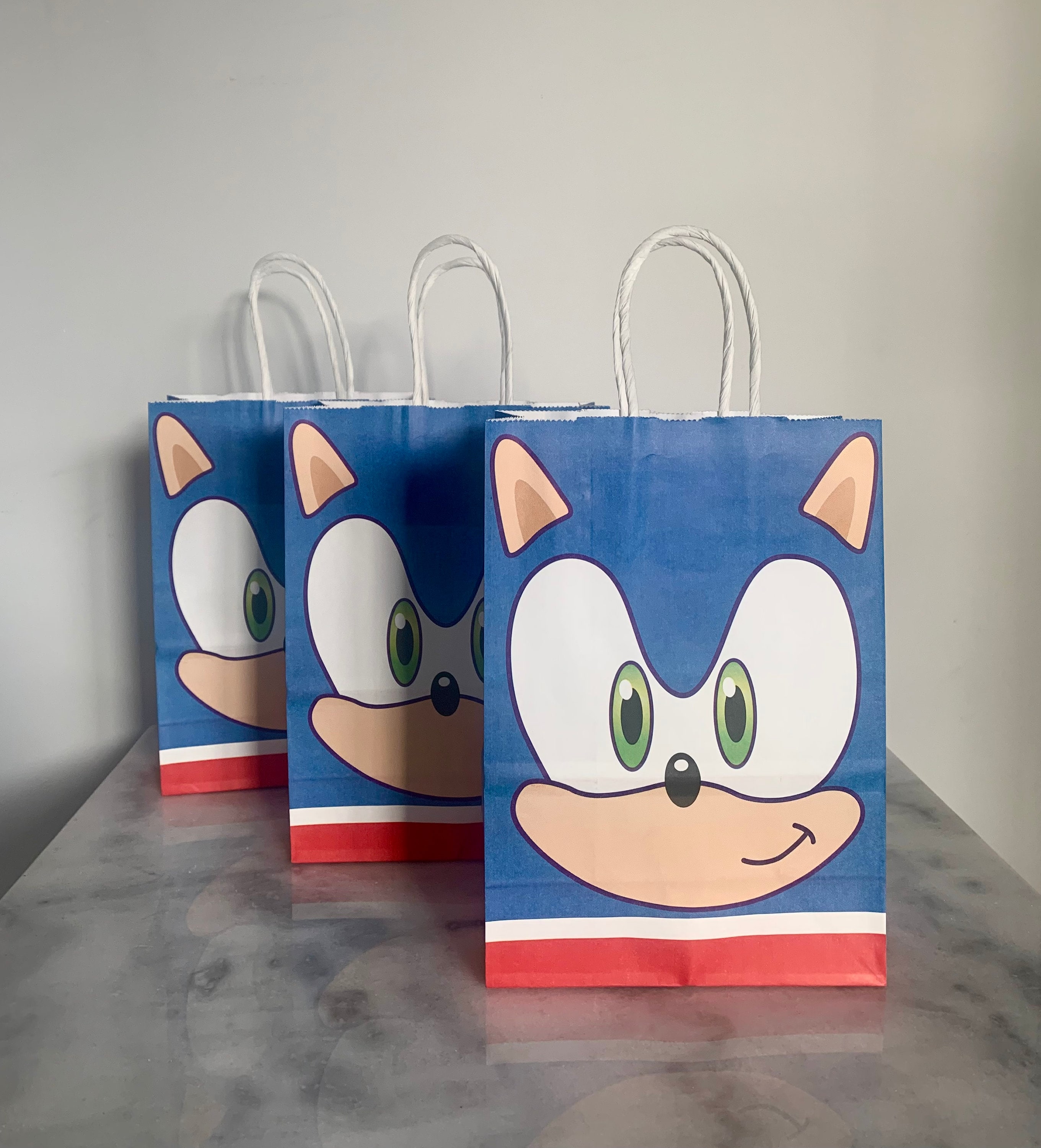Sonic Party Bags / Sonic Paper Bag / Sonic Hedgehog Paper Gift - Etsy ...
