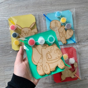 Pikemon Party Favour / Party Bags / Pika Pokemo Birthday / Paint Kits ...