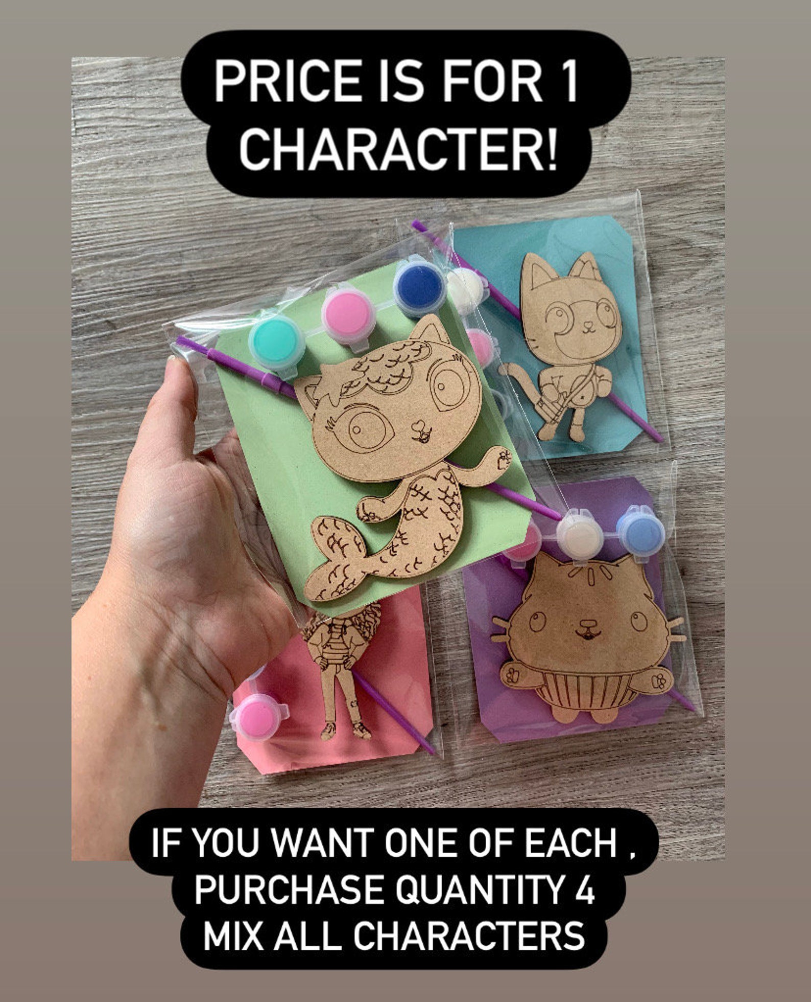 Paint Your Own Gaby / Doll House Character Craft Kit / Birthday Party ...