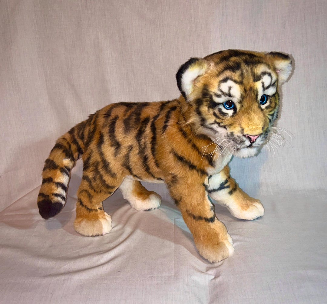 Realistic Tiger Cub Plush Hand Made Posable Stuffed Animal - Etsy