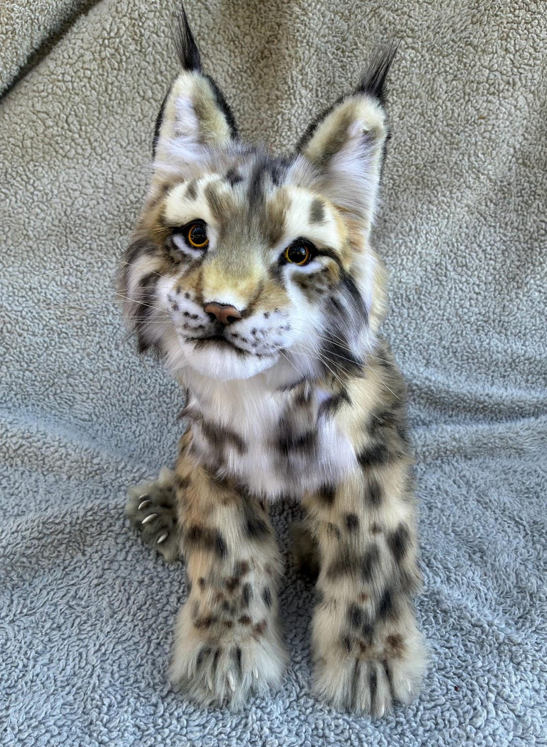 Hand Made Lynx Cub Plush: Realistic Life Size Doll Fully Posable - Etsy