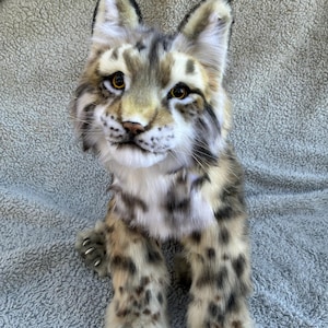 Leopard Stuffed Realistic Plush Snow Leopard Snowman Plush Bulk