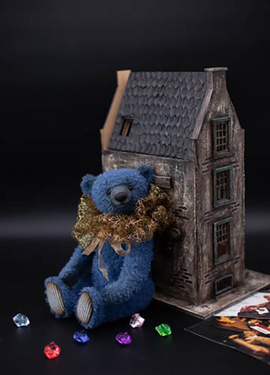 OOAK Handmade Teddy Bear Sapphire - Unique Mohair Interior Bear - Etsy