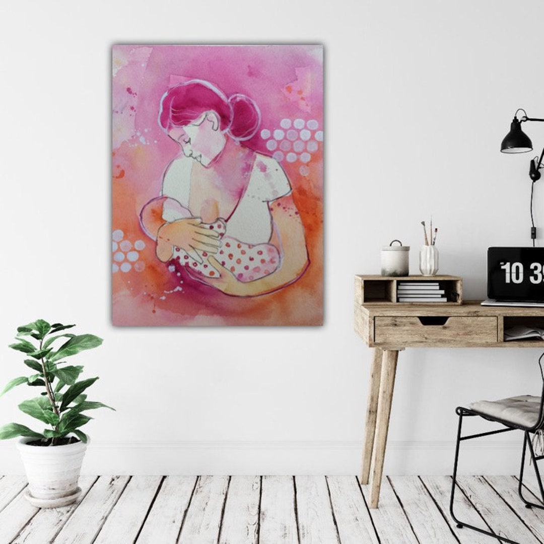 Mother’s Breastfeeding Lounge Decor, Art Print on Paper, Acid Free ...