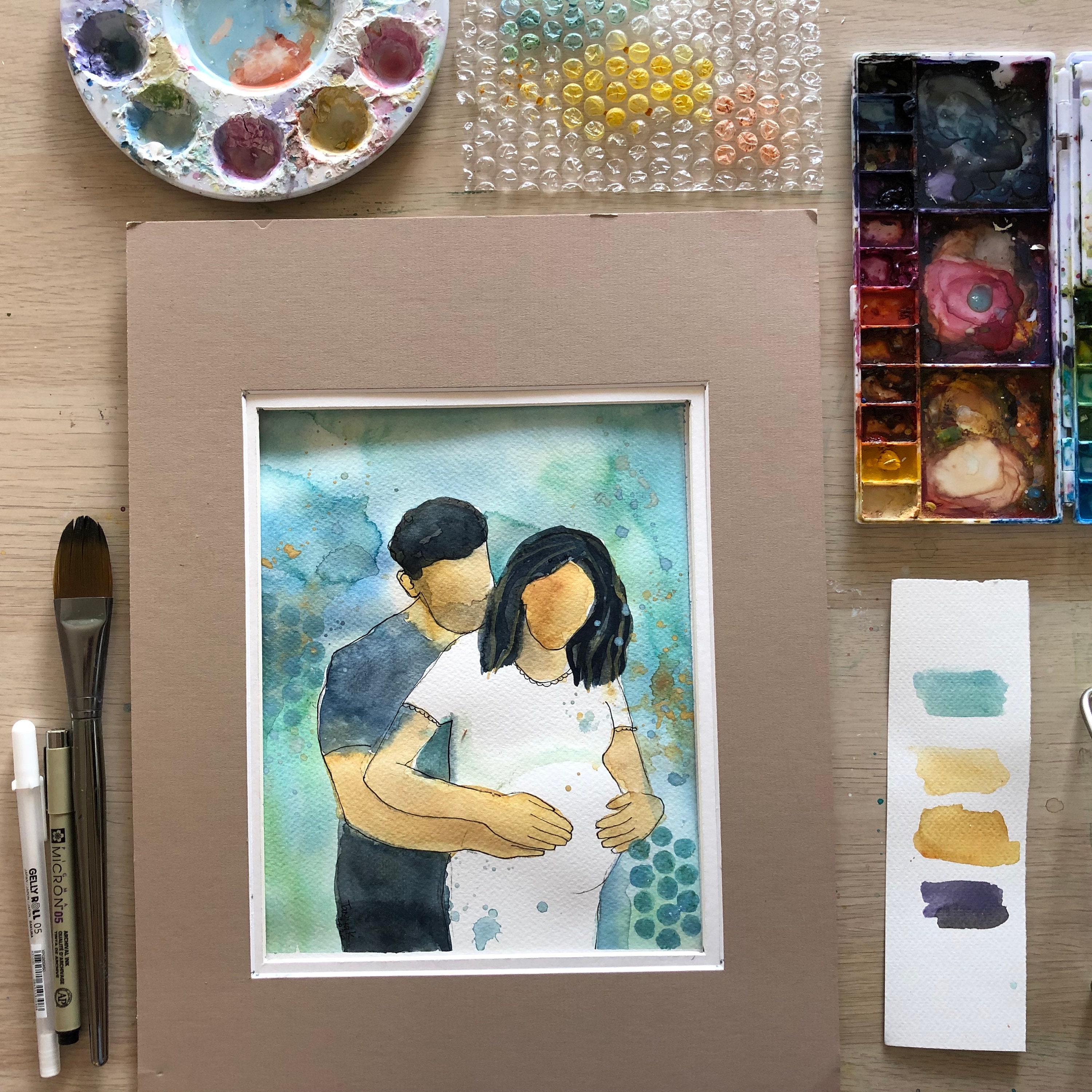 Expecting Parents, Birth Art Print on Archival Paper, Obgyn and Midwife ...