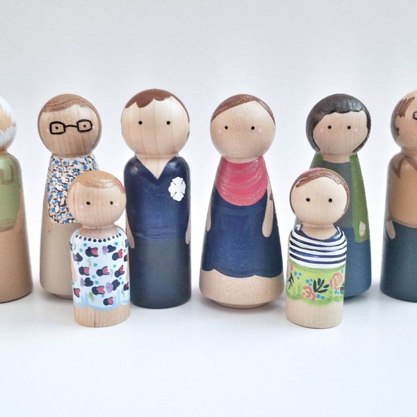 Peg People Family - Etsy