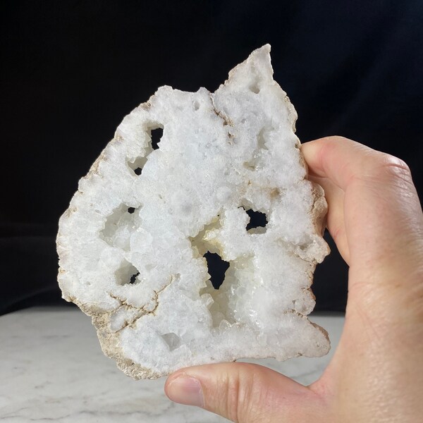 White Geode Slice - Etsy