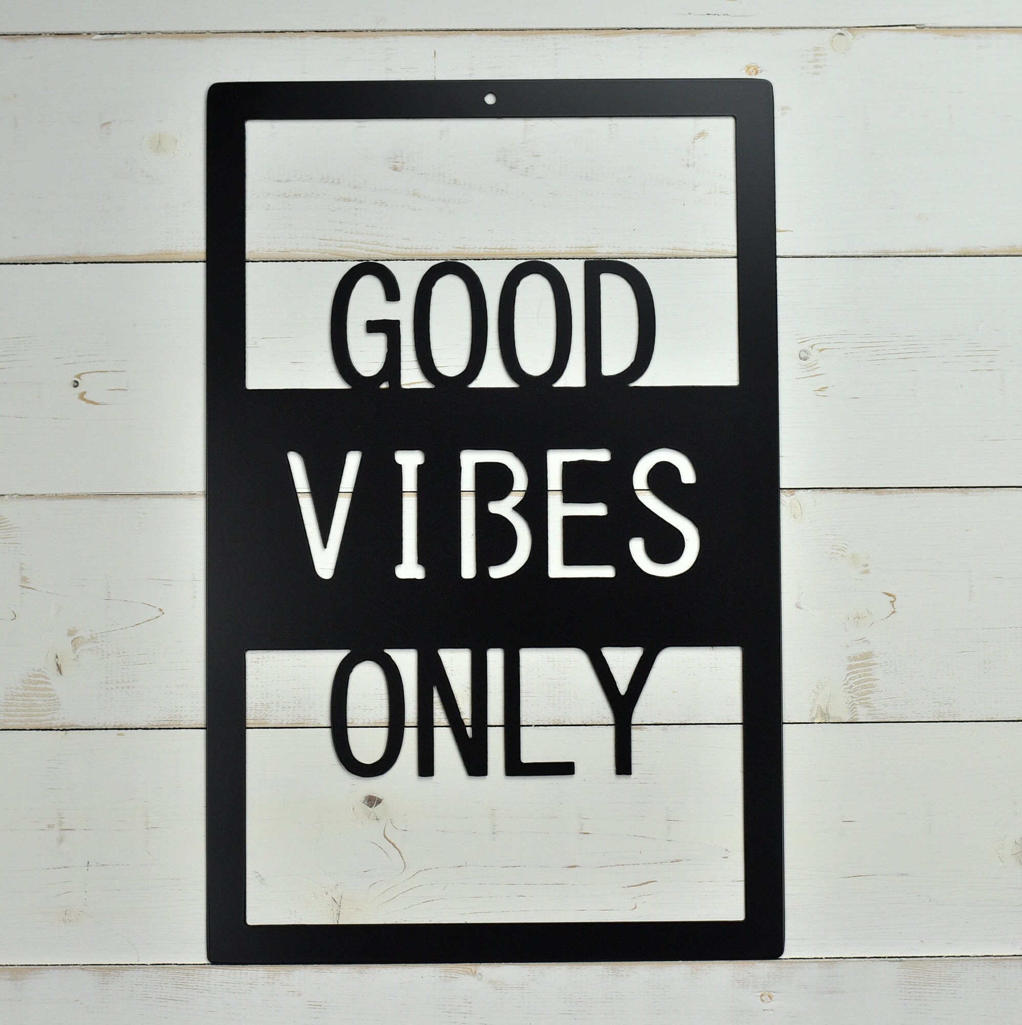 Good Vibes Only Metal Sign | Etsy