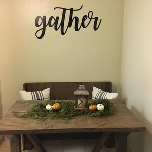 Gather Metal Sign, Multiple Size/finish, Brushed Metal, Script, Metal ...