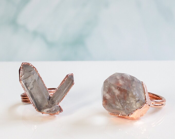 Quartz Statement Ring / Limited Run / Raw Large Quartz Crystal Jewelry ...