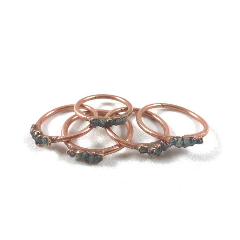 Diamond Ring // Raw and Uncut Black Diamond Ring // Raw - Etsy