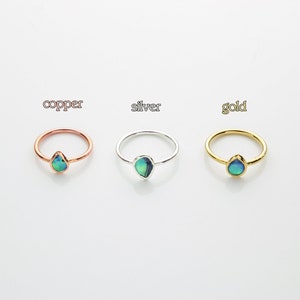 Peacock Ore Ring // Chalcopyrite Ring // Raw Stone Ring // Peacock Ore ...