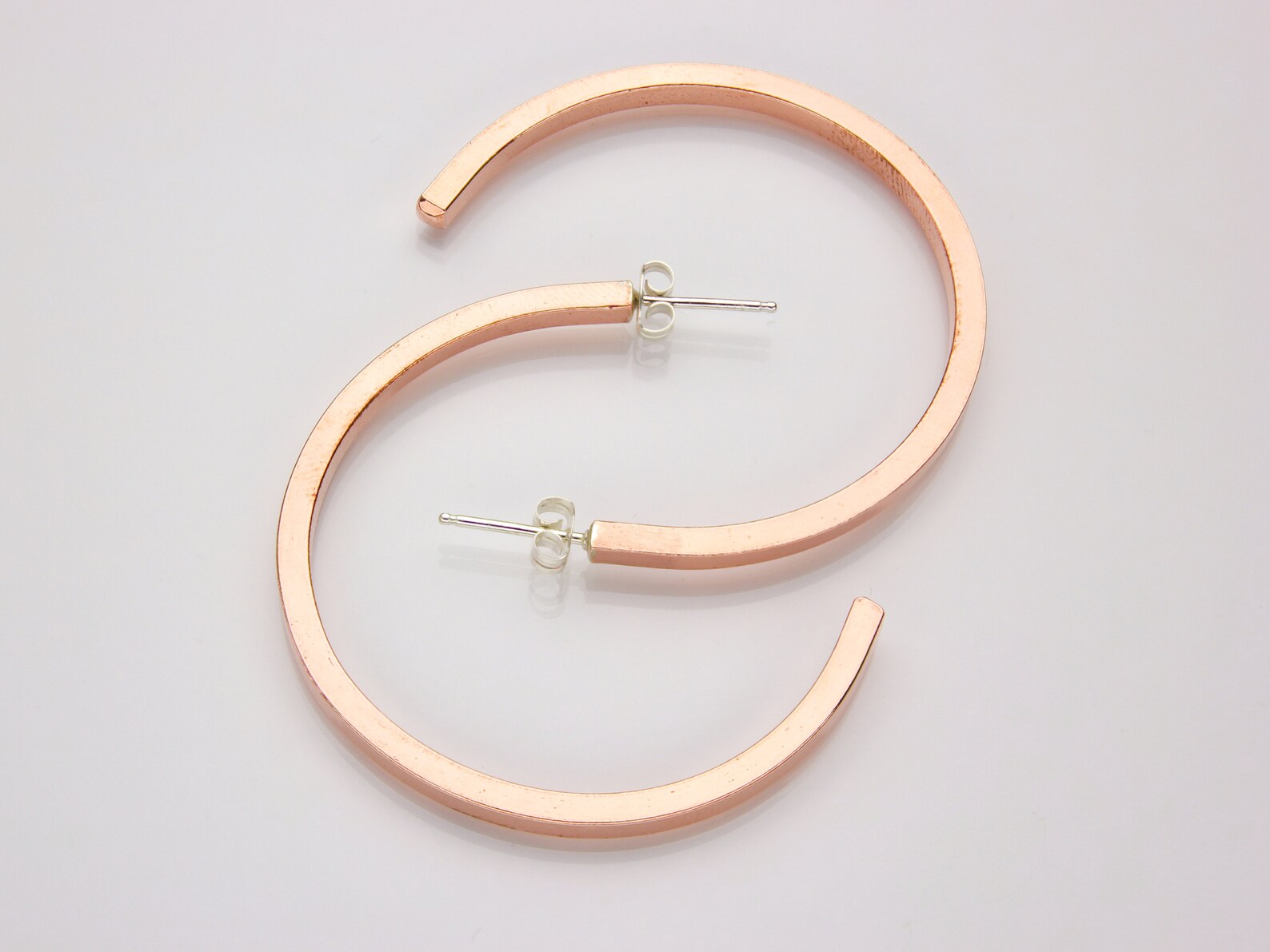 Minimal Earring / Semi Hoop Earrings / Drishti Handmade BARE / | Etsy