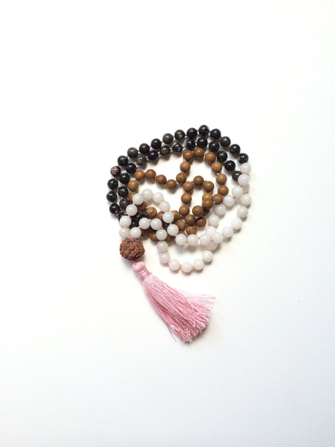 Present, Past and Peace Mala /// Meditation and Crystal Healing /// 8mm ...