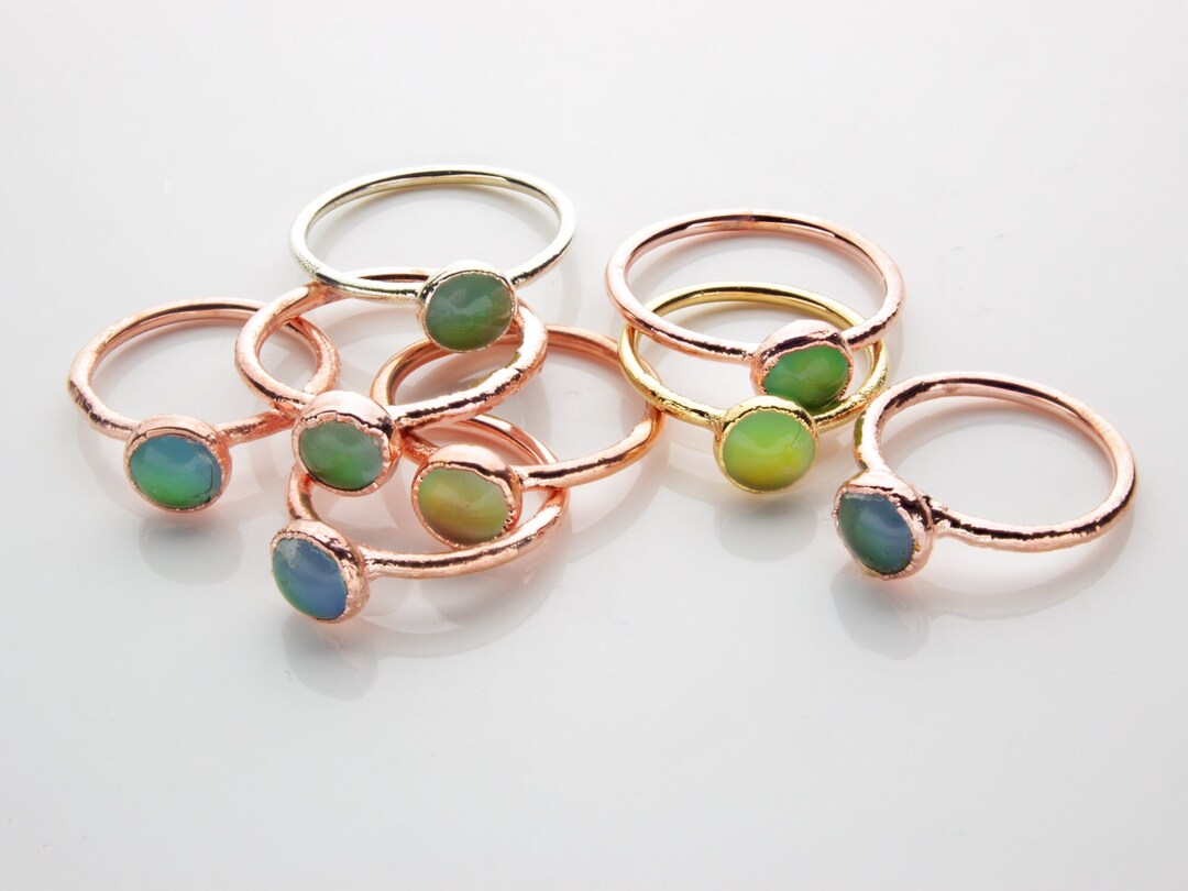 Electroformed Copper Mood Ring: Color Change Jewelry - Etsy