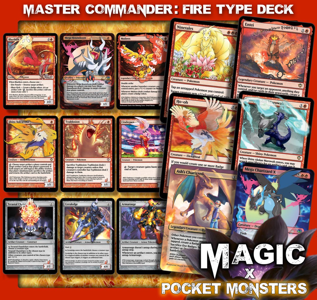 Master COMMANDER: Fire Type - Pokemon MTG Trading Cards - Complete EDH ...