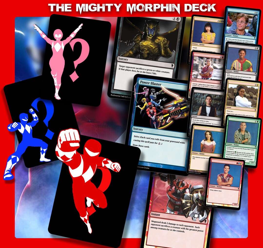 The Mighty Morphin Deck - Themed Proxy Magic Trading Cards - Complete ...