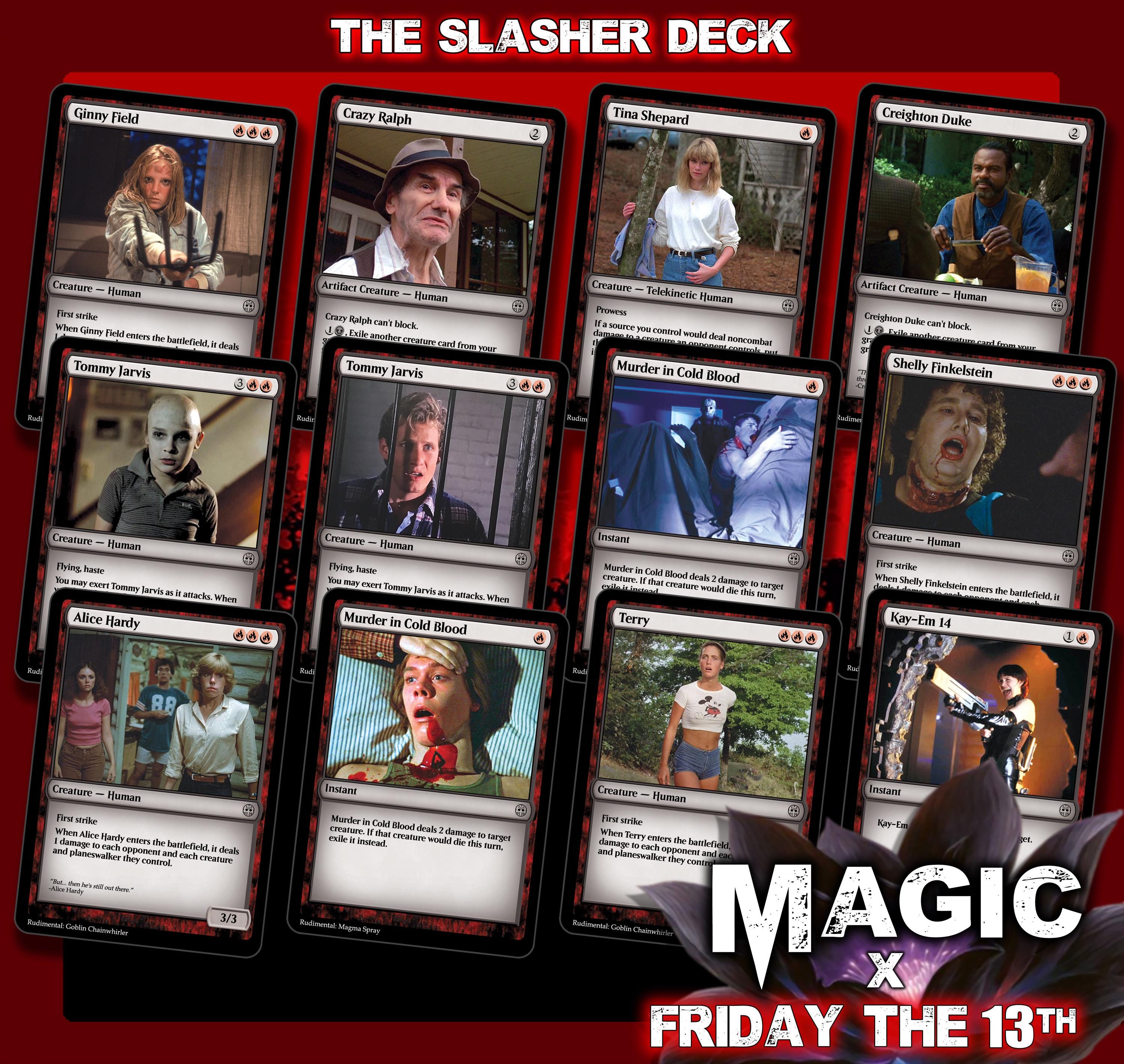The Slasher Deck - Friday the 13th Magic Trading Cards - Complete ...
