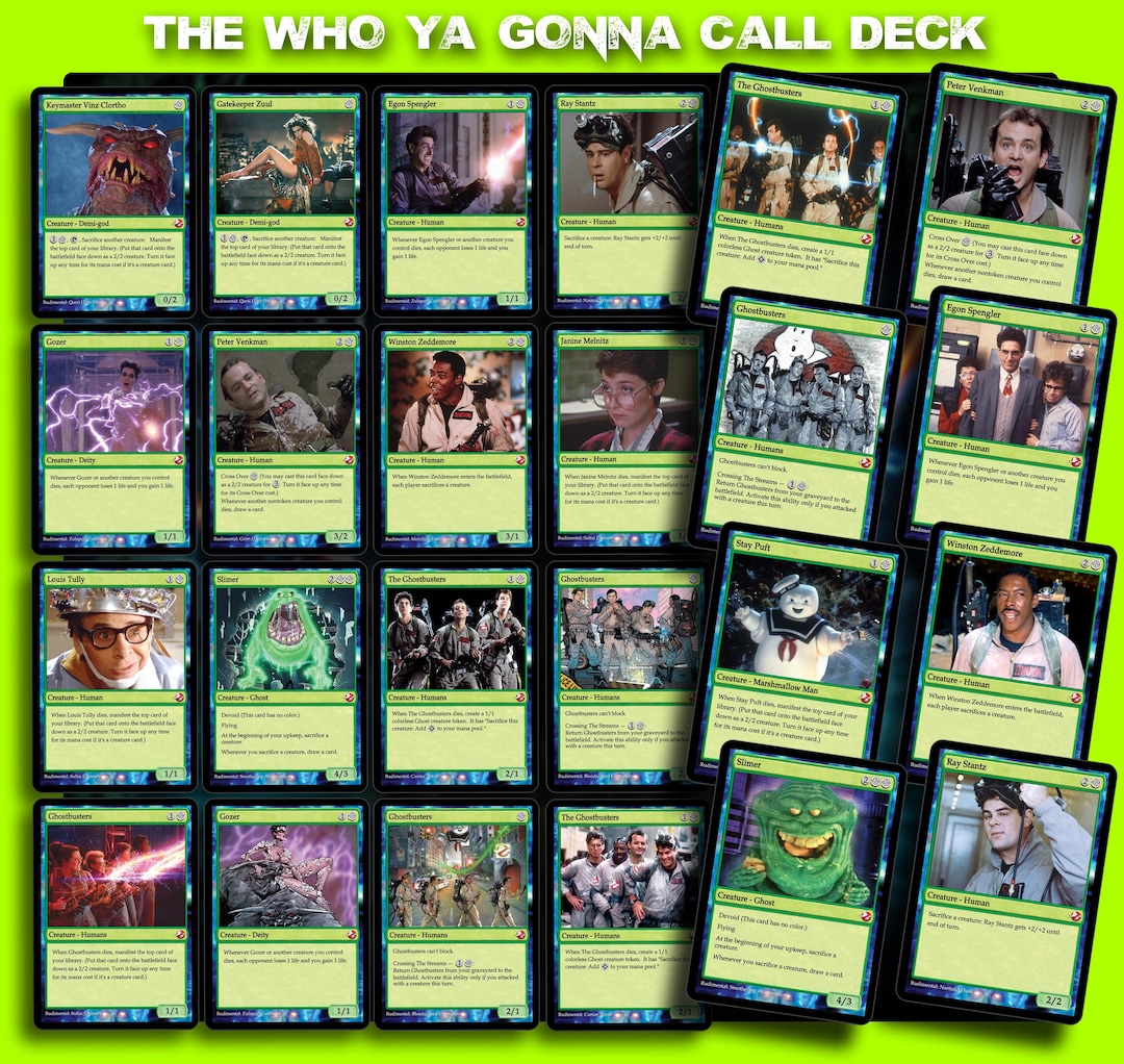 The Who Ya Gonan Call? Deck - Ghostbusters Magic Trading Cards ...