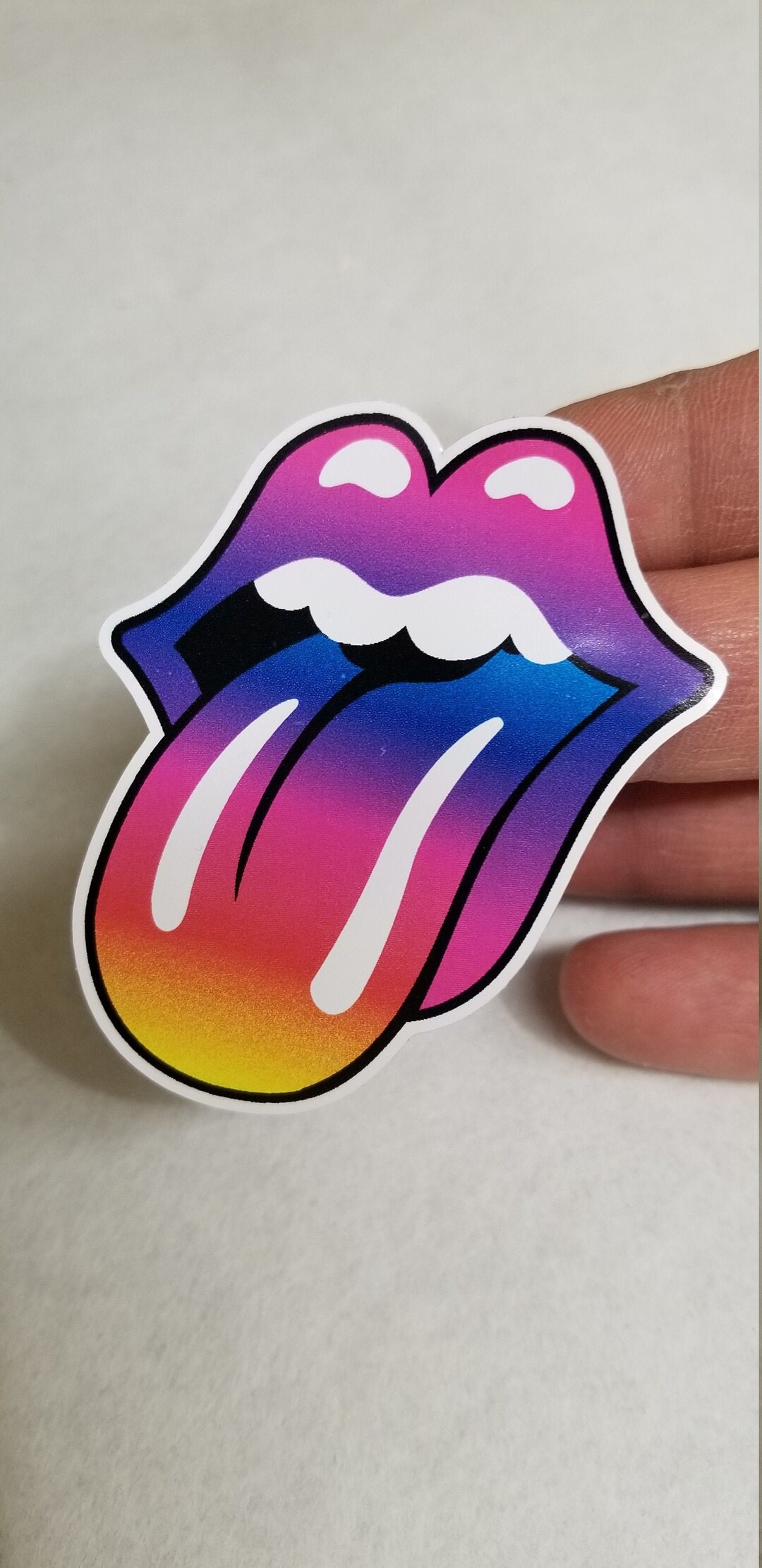 Rock N Roll Tie Dye Tongue Sticker - Etsy