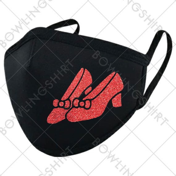 Wear Your Mask Ruby Red Slippers Glitter Mask Available in - Etsy