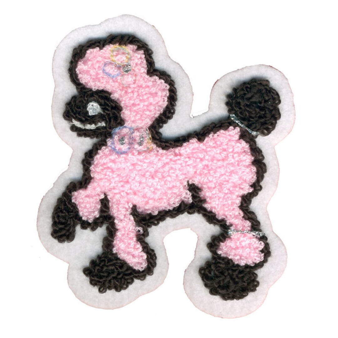 8 Poodle Hand Sewn Chenille Patch - Etsy