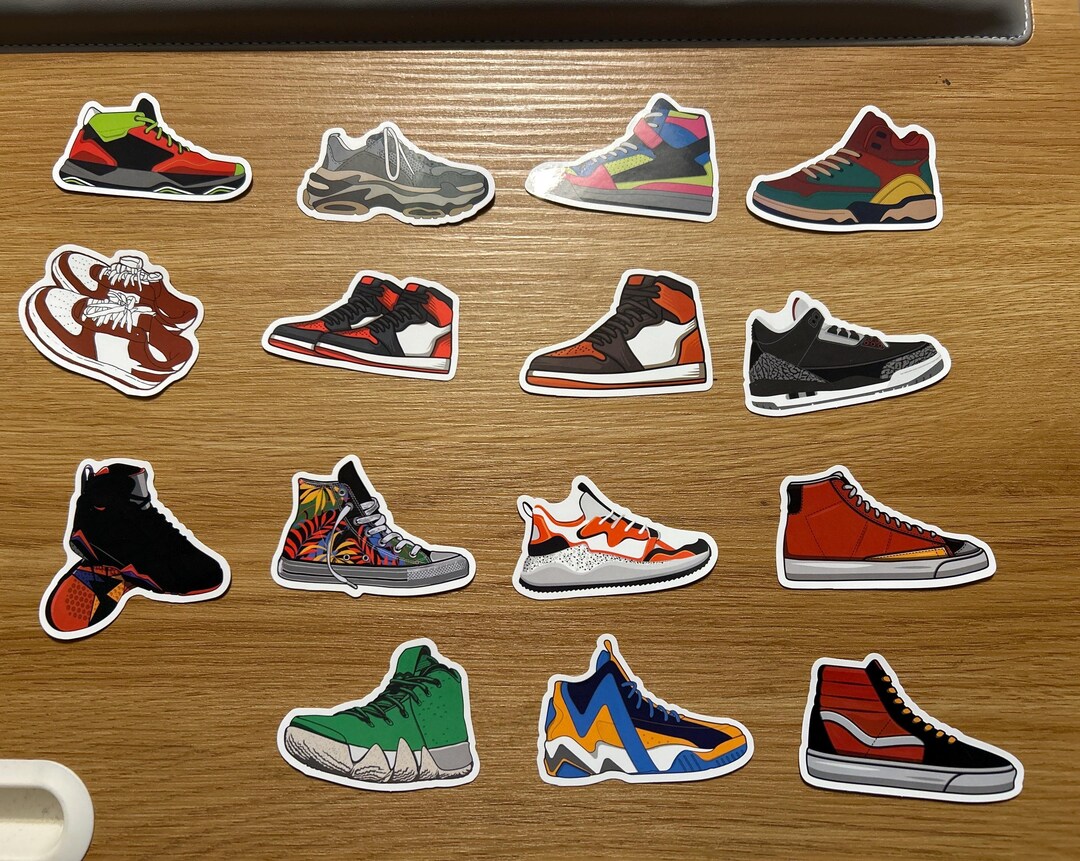 Sneakers Tennis Shoes Fun Computer Stickers Pack 15 ( Set of 15 ) - Etsy