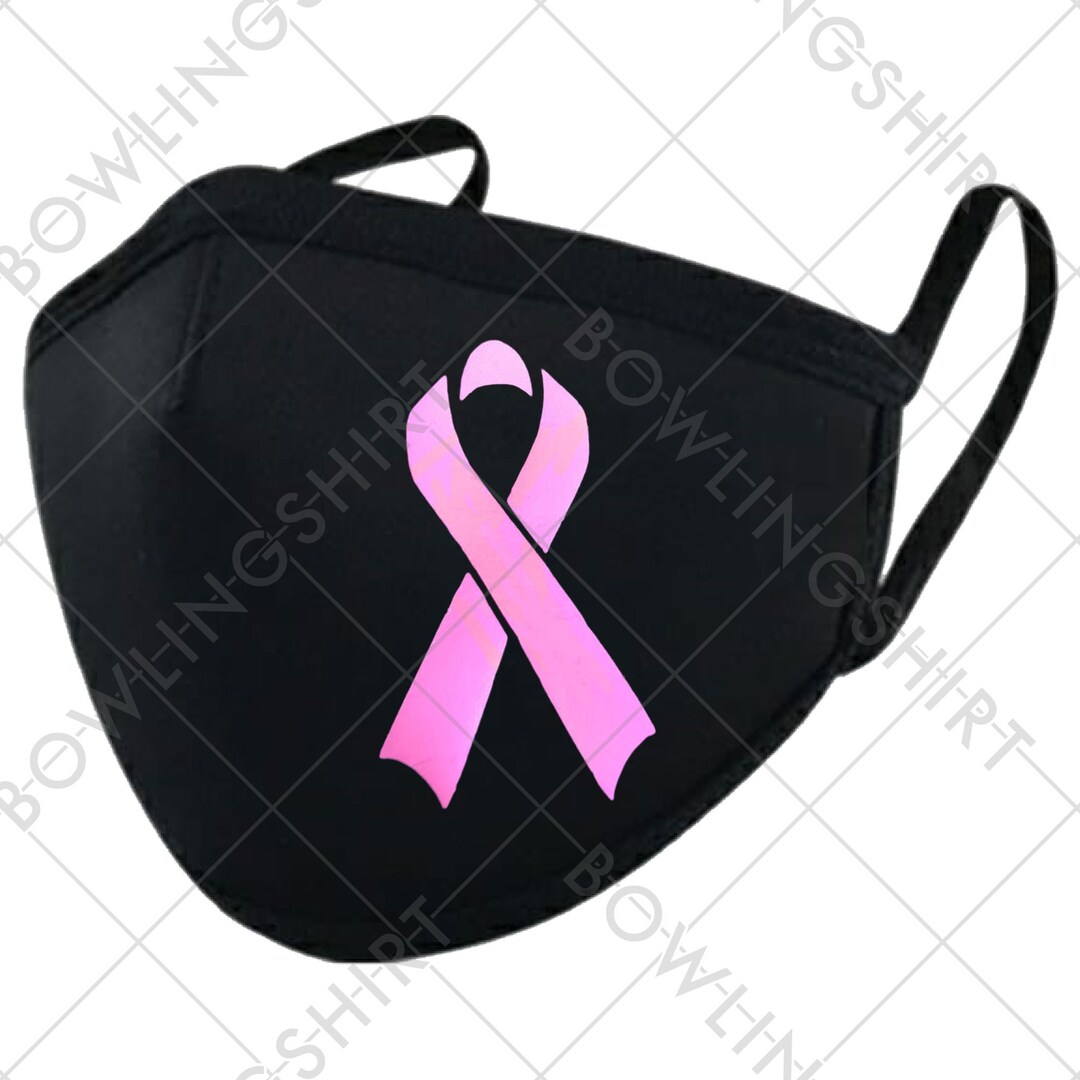 Breast Cancer Pink Ribbon Mask #72 - Etsy