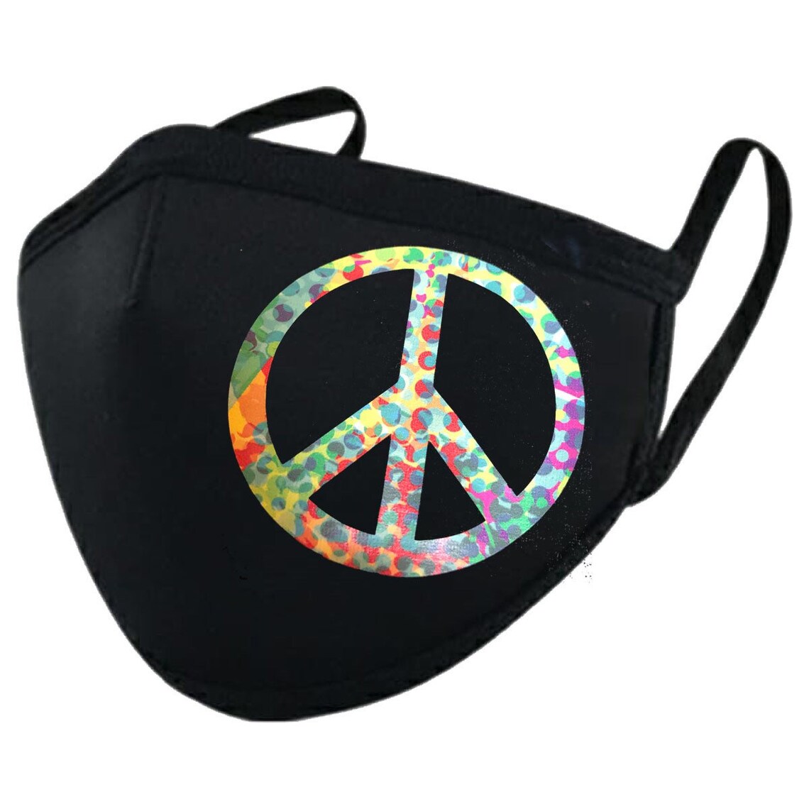 Wear Your Mask Multicolored Peace Sign Available in Adult or - Etsy