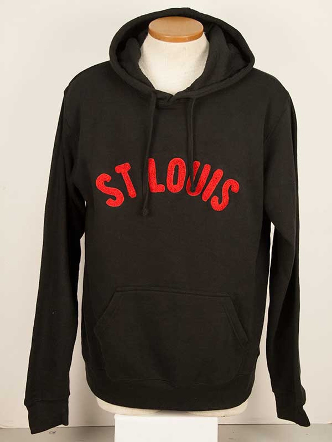 Black St Louis Hoodie 8620 Sweatshirt With Chenille Letters in Any ...