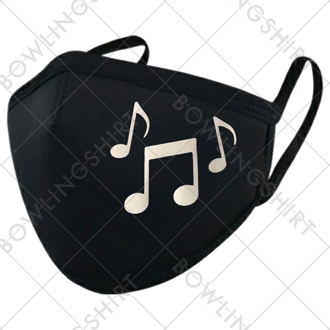 Musical Note Mask Let People Hear You Sing Black Mask 65 - Etsy