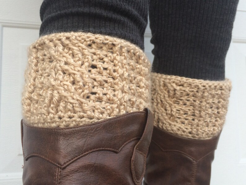 Crochet Boot Cuff Pattern Arrowwood Cable Boot Cuffs Crochet Tutorial ...