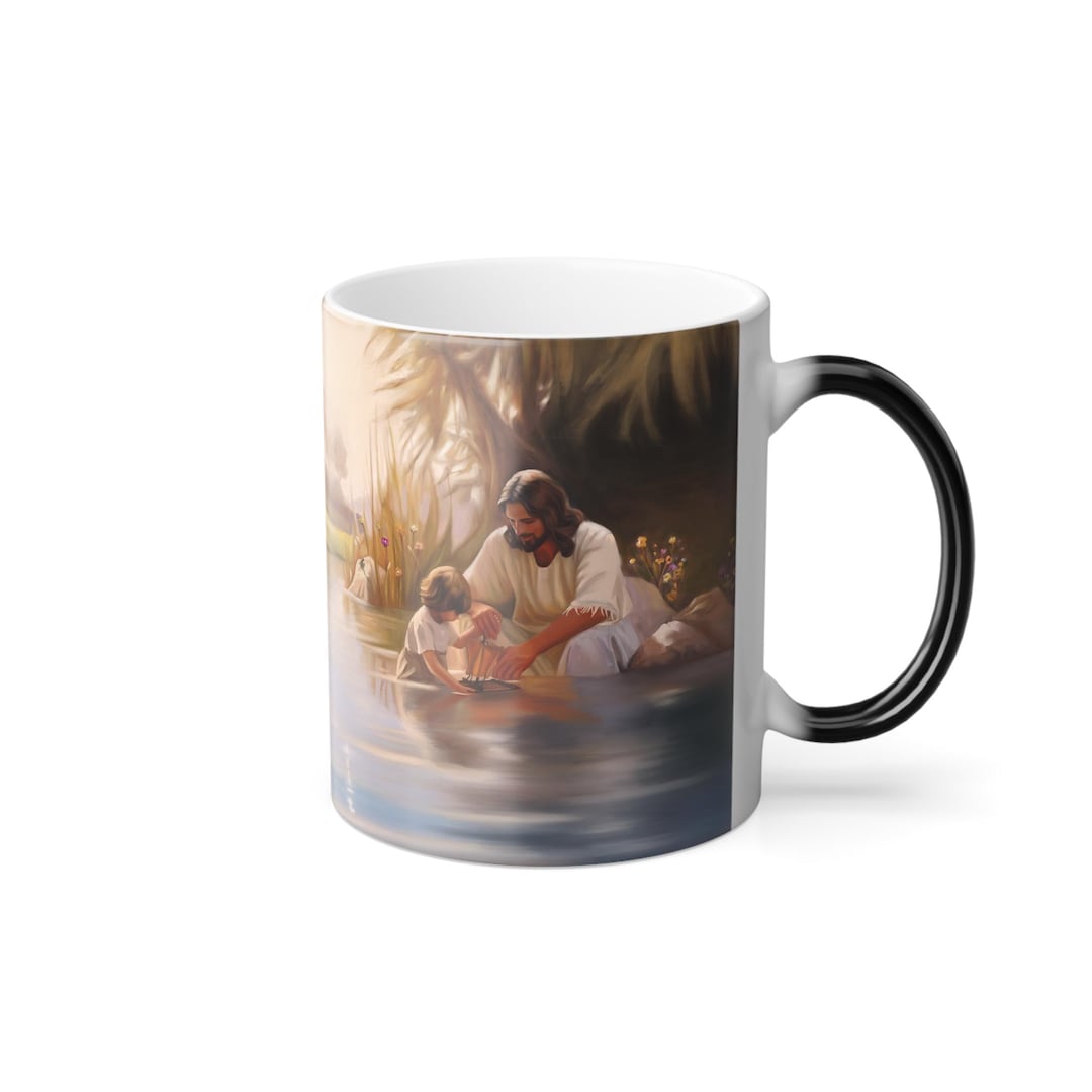 Jesus Christ Heat Reactive Mug, Christian Art Gift, 11oz - Etsy