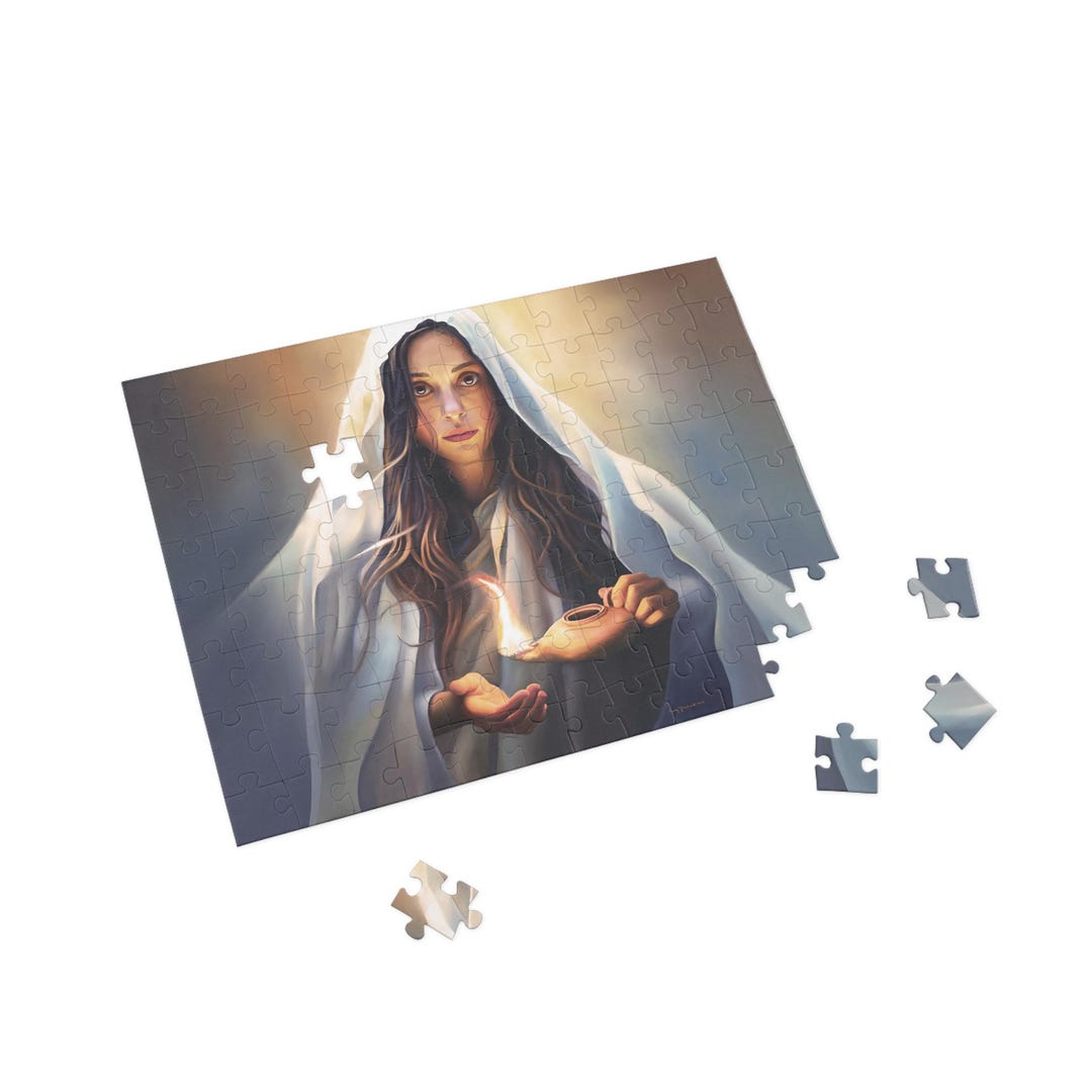 Mary Magdalene Jigsaw Puzzle: Christian Art Meditation - Vibrant Colors ...