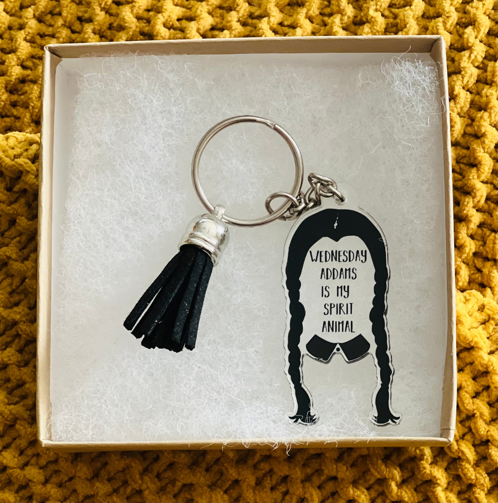 Wednesday Keychain - Etsy